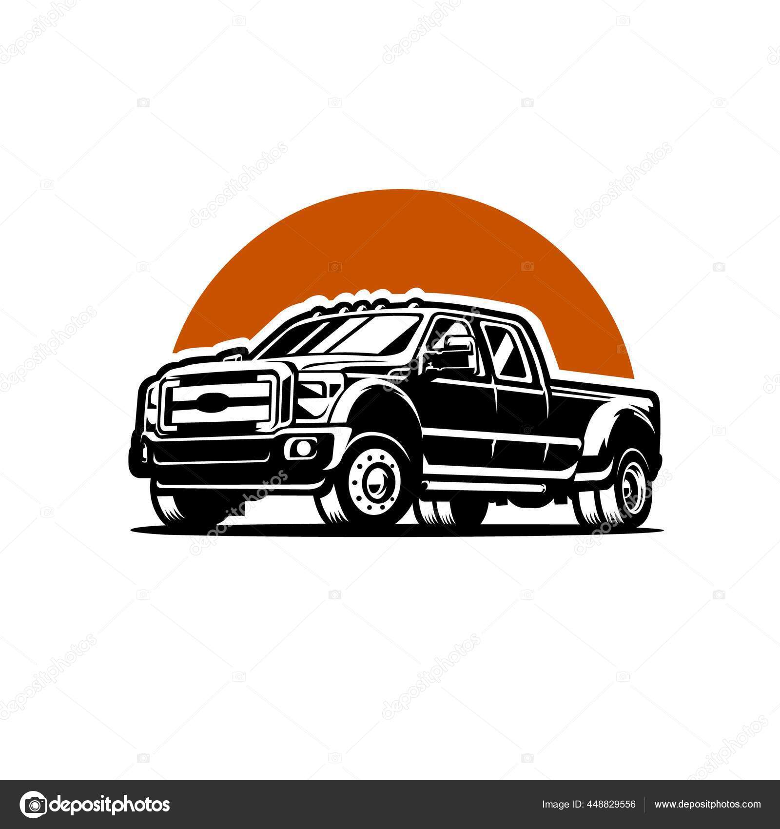 Silhouette Heavy Duty Pickup Dually Truck Vector Isolated Stock Vector ...