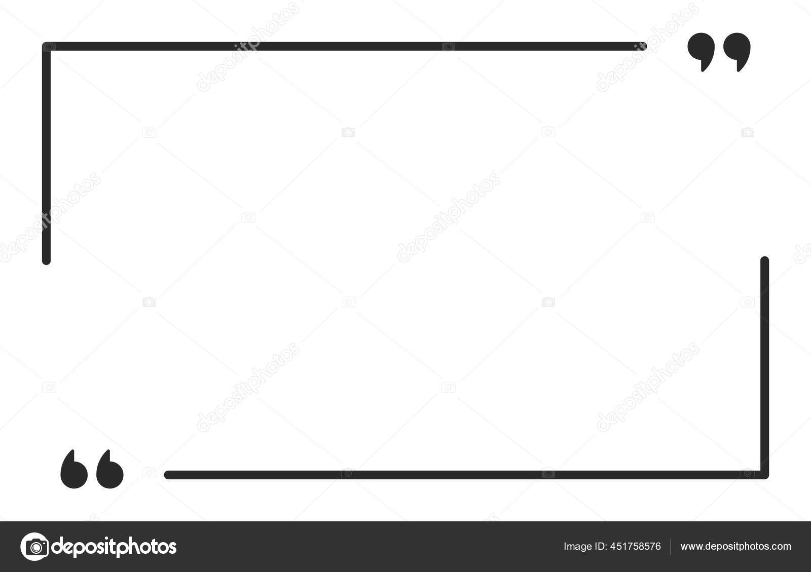 Quote Frame Template Design Empty Quotes Square Statements Comments ... Quote Frame Template Design Empty Quotes Square Statements Comments ...