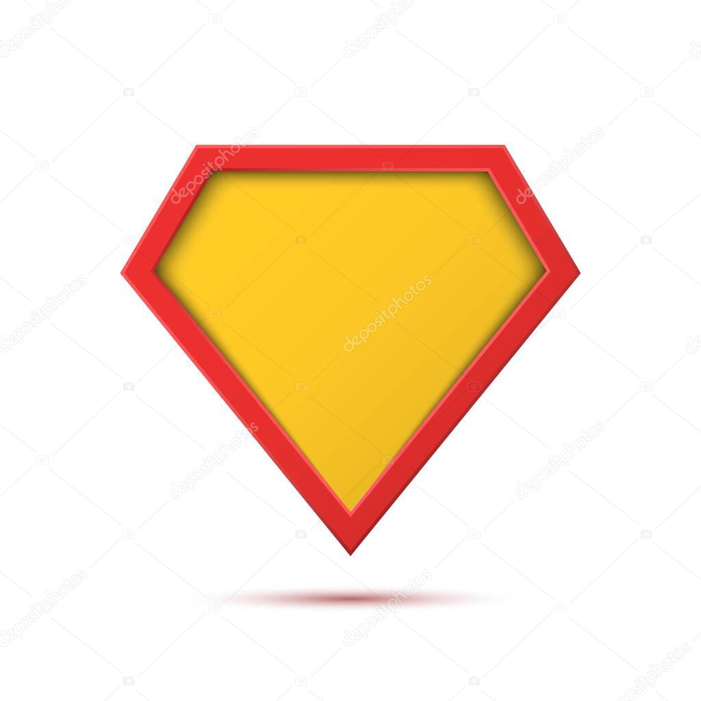 Logotipo de superhéroe aislado sobre fondo blanco. Icono de superhéroe ...