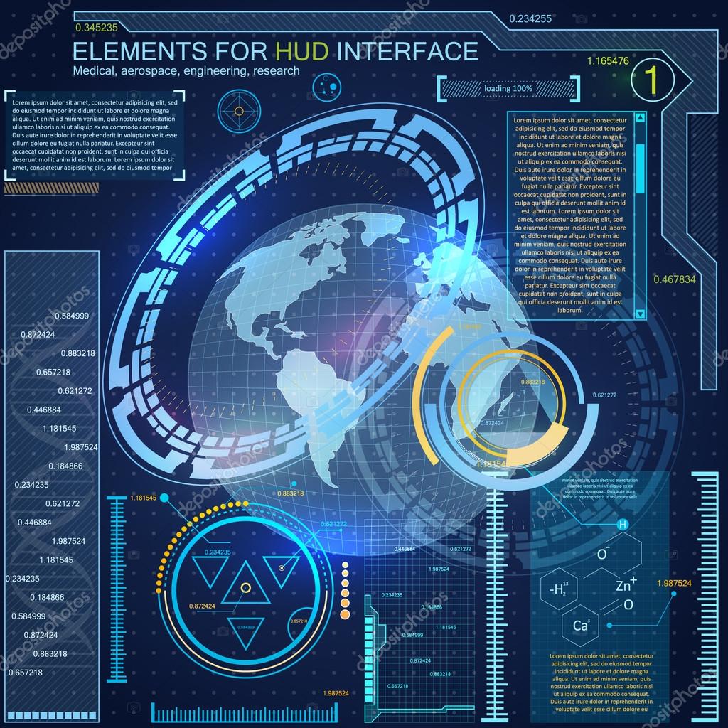 Satellite communications, navigation interface Stock Vector by ...