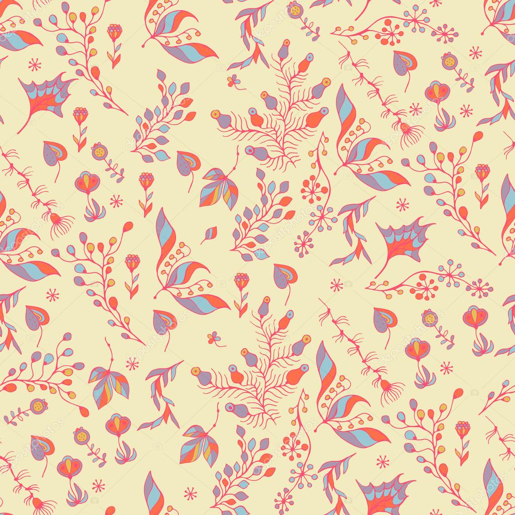 Ornate floral seamless texture Stock Vector Image by ©KLEMIONA #75449259