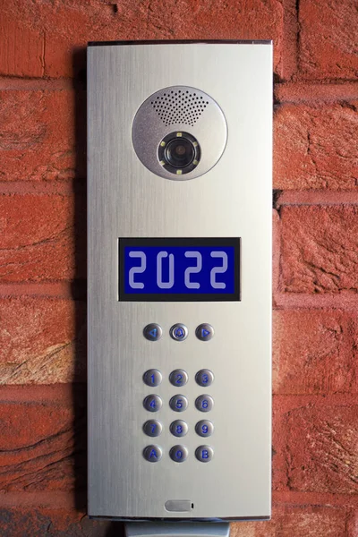 2022 number on the screen of the intercom, video and voice security ...