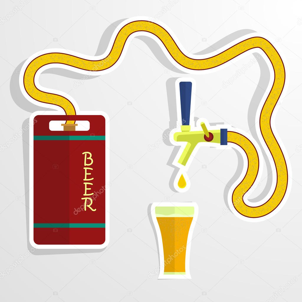 Beer keg and glass.Vector background Stock Vector by ©Zuk_z 70093495