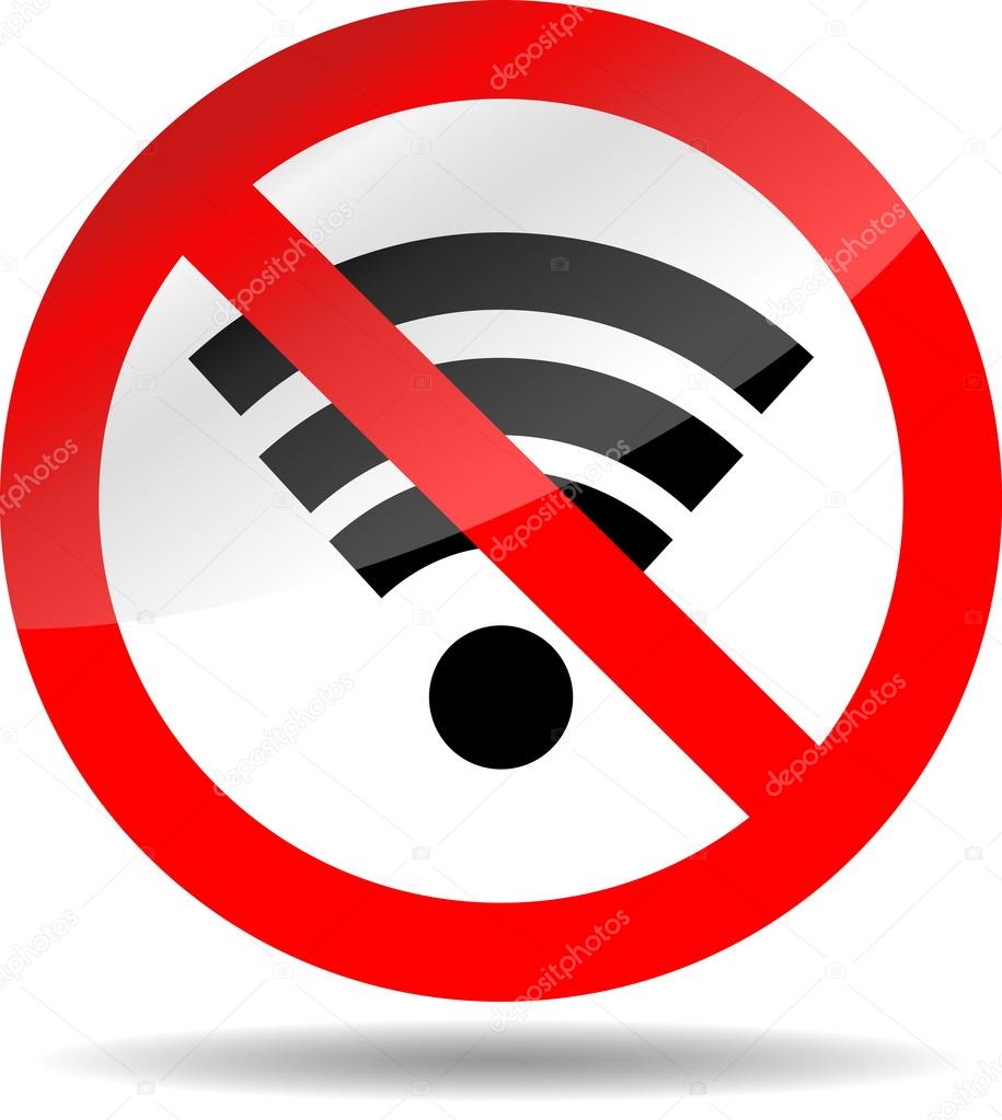 Zakaz wifi internet — Grafika wektorowa © 09910190 #76472053