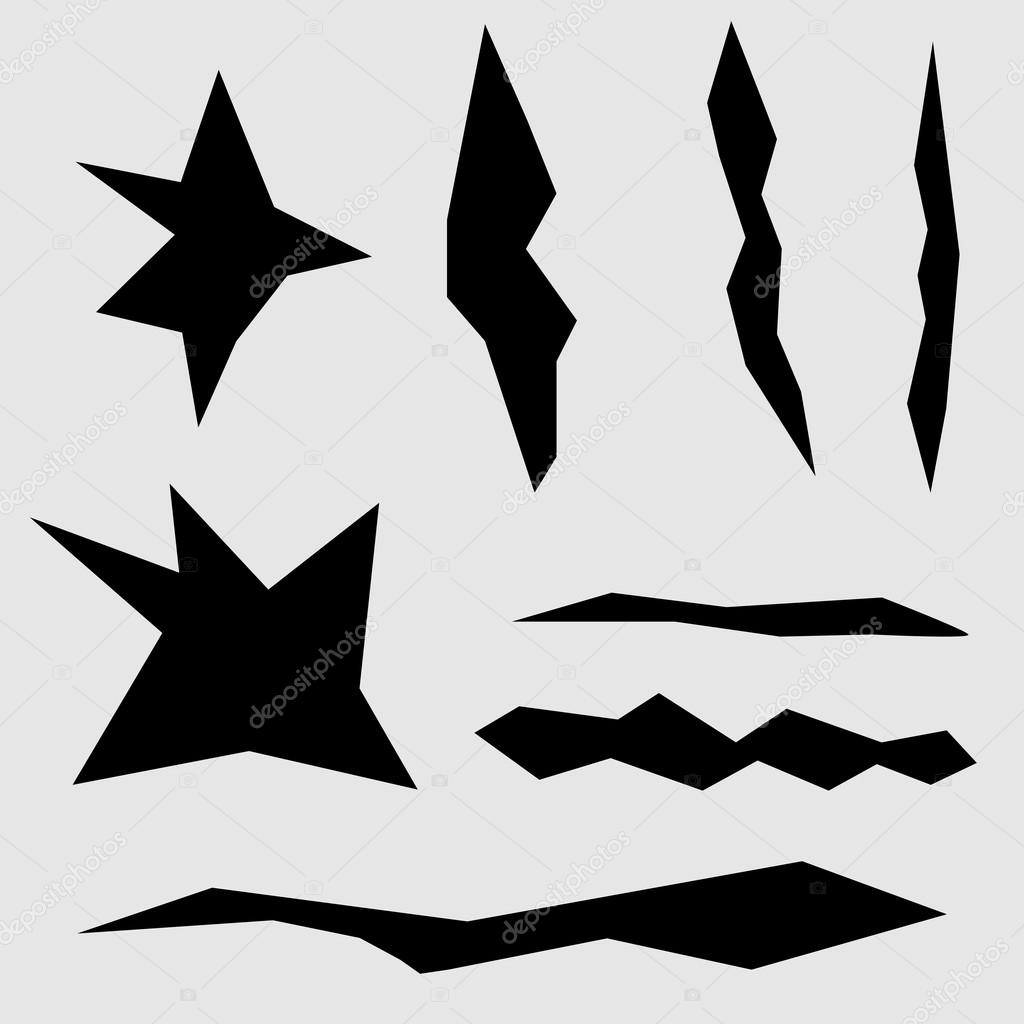 Set of split and crack Stock Vector Image by ©09910190 #83330272