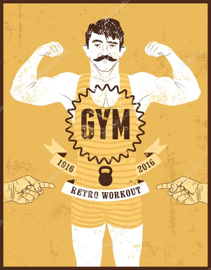 Vintage Strongman Poster