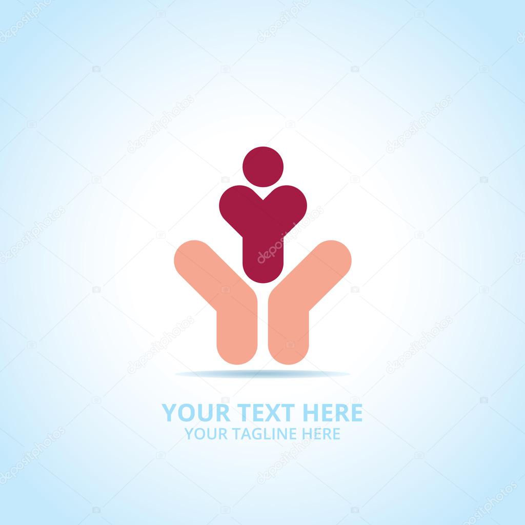 Abstract support logo, design concept, emblem, icon, flat logotype ...