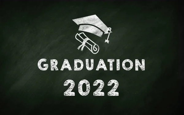 Graduación 2022 Concepto Con Símbolo de sombrero de estudiante de ...