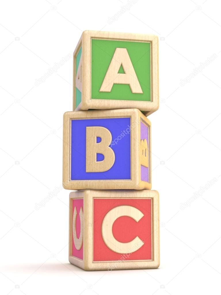 Letter blocks A, B and C vertical arranged. 3D Stock Photo by ©djmilic ...