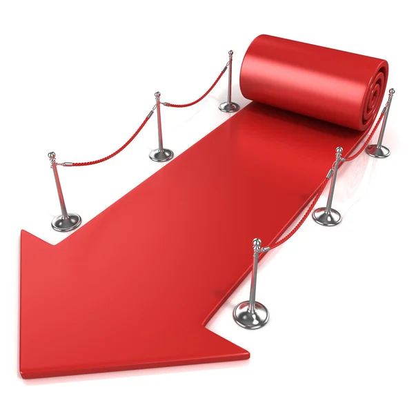 Red carpet arrow, isolated on white, front view Stock Photo by ©djmilic ...