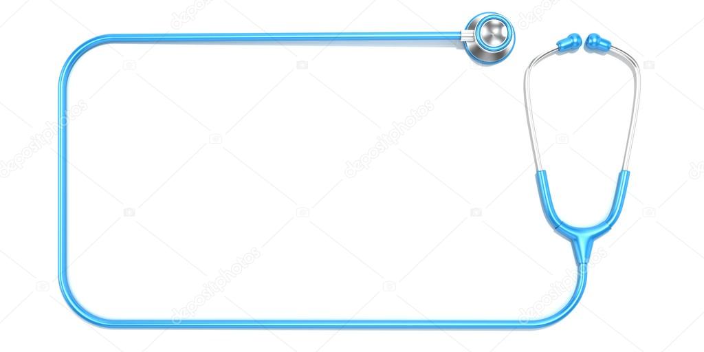 Stethoscope Border Simple Stethoscope Icon. Linear, Thin Outline.