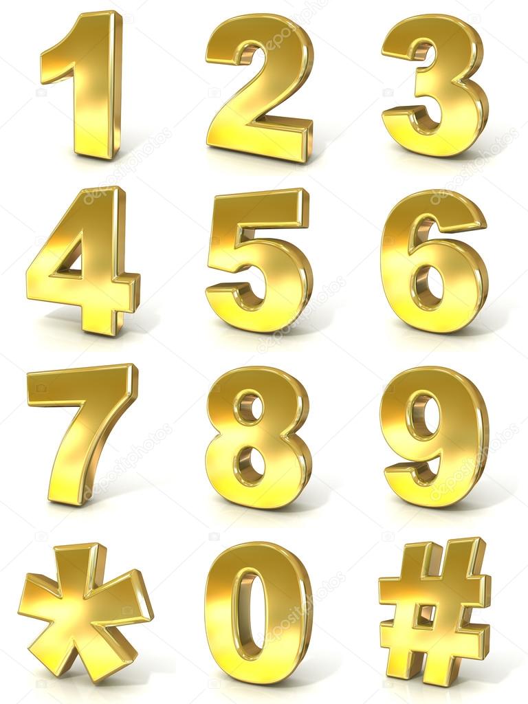 Colección de dígitos numéricos, 0 - 9, más hash tag y asterisco. Signos ...