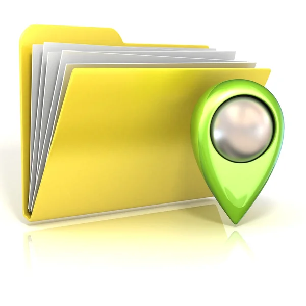 Map pointer folder icon Stock Photos, Royalty Free Map pointer folder ...
