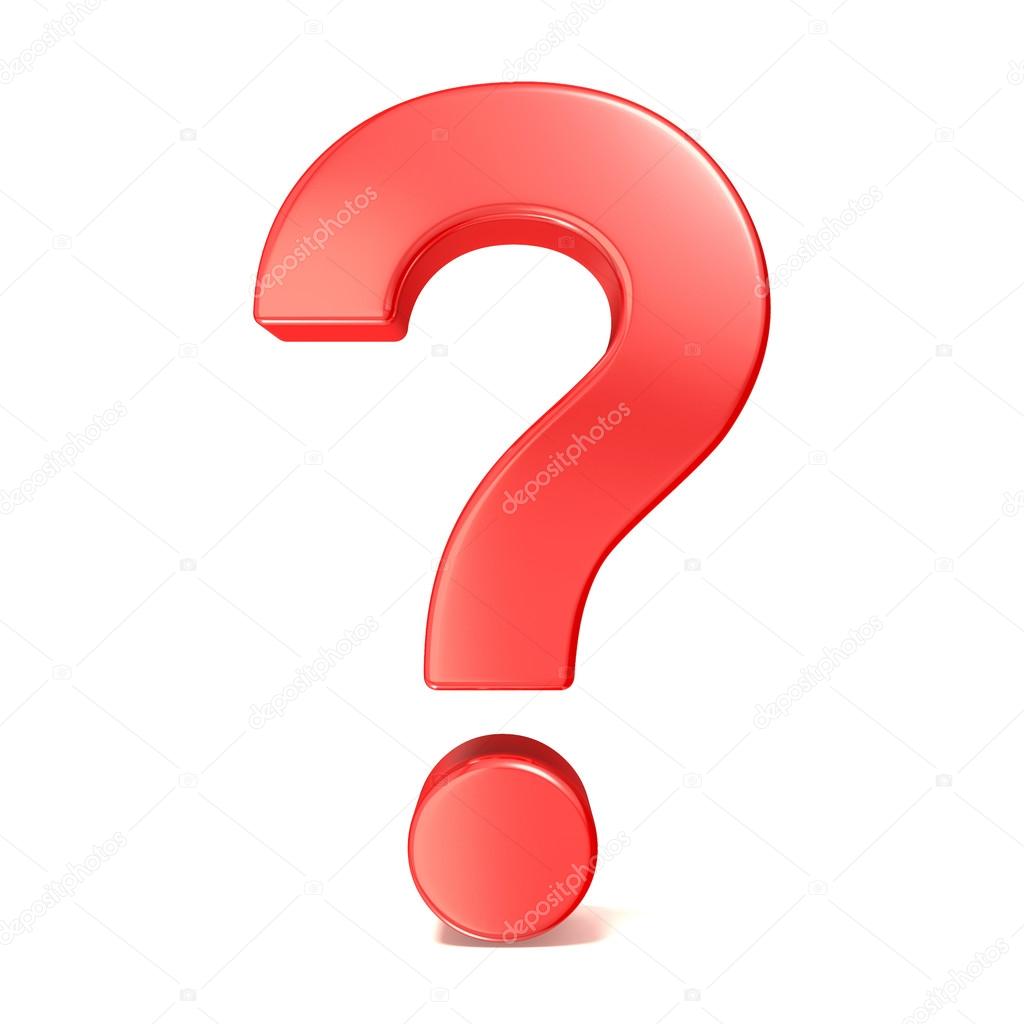 3d Rotes Fragezeichen