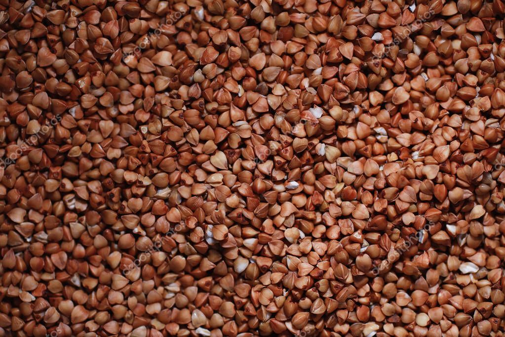Un conjunto de cereales de grano. Arroz, trigo sarraceno y grañones de ...