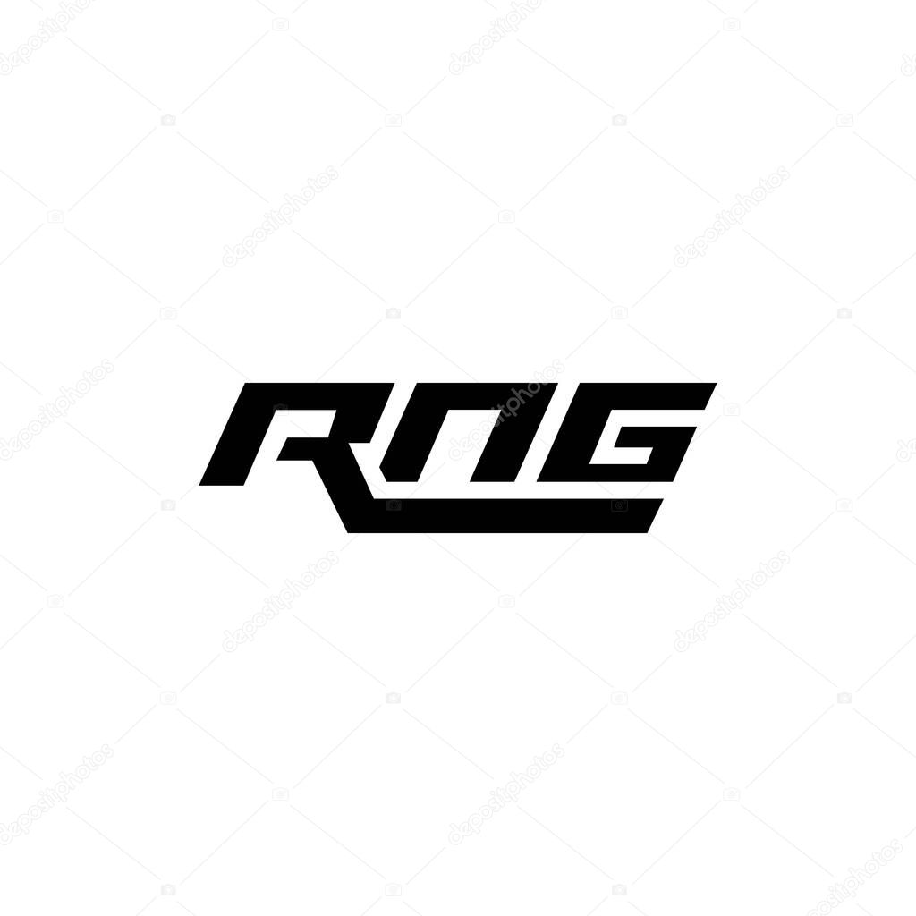 Diseño del logotipo de la letra RNG sobre fondo blanco. RNG iniciales ...