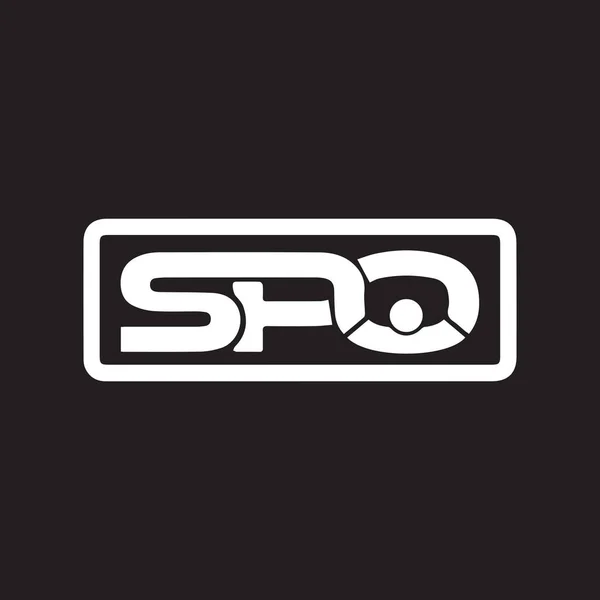 Diseño del logotipo de la letra SPO sobre fondo negro.SPO iniciales ...