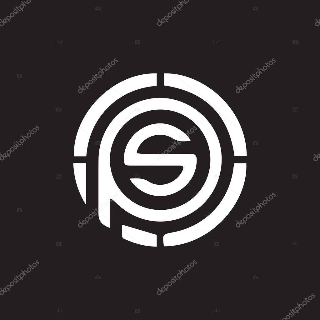 Dise o del logotipo de la letra SPO sobre fondo negro.SPO iniciales creativas letra logo ...