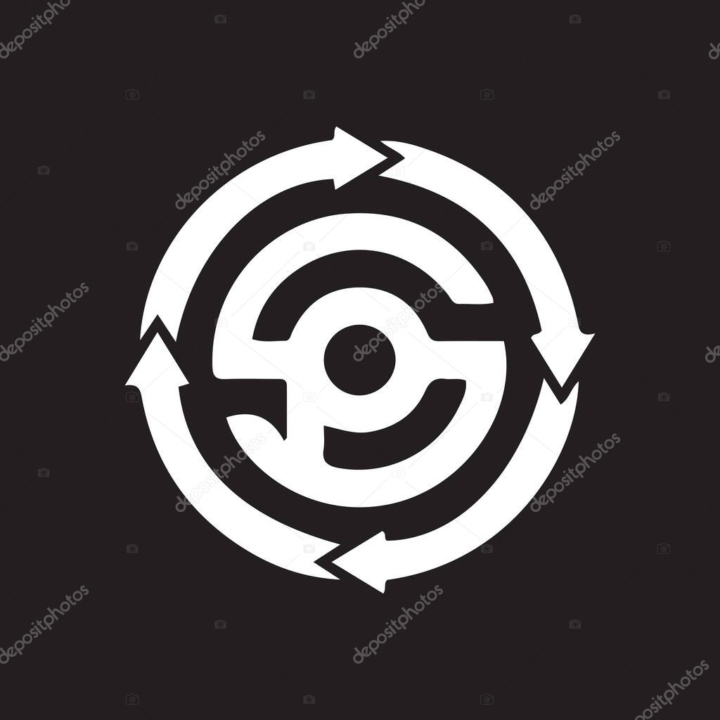 Dise o del logotipo de la letra SPO sobre fondo negro.SPO iniciales ...