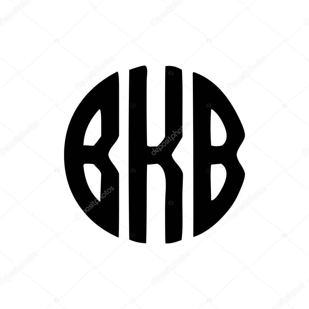 Diseño del logotipo de la letra BKB sobre fondo negro. BKB iniciales ...
