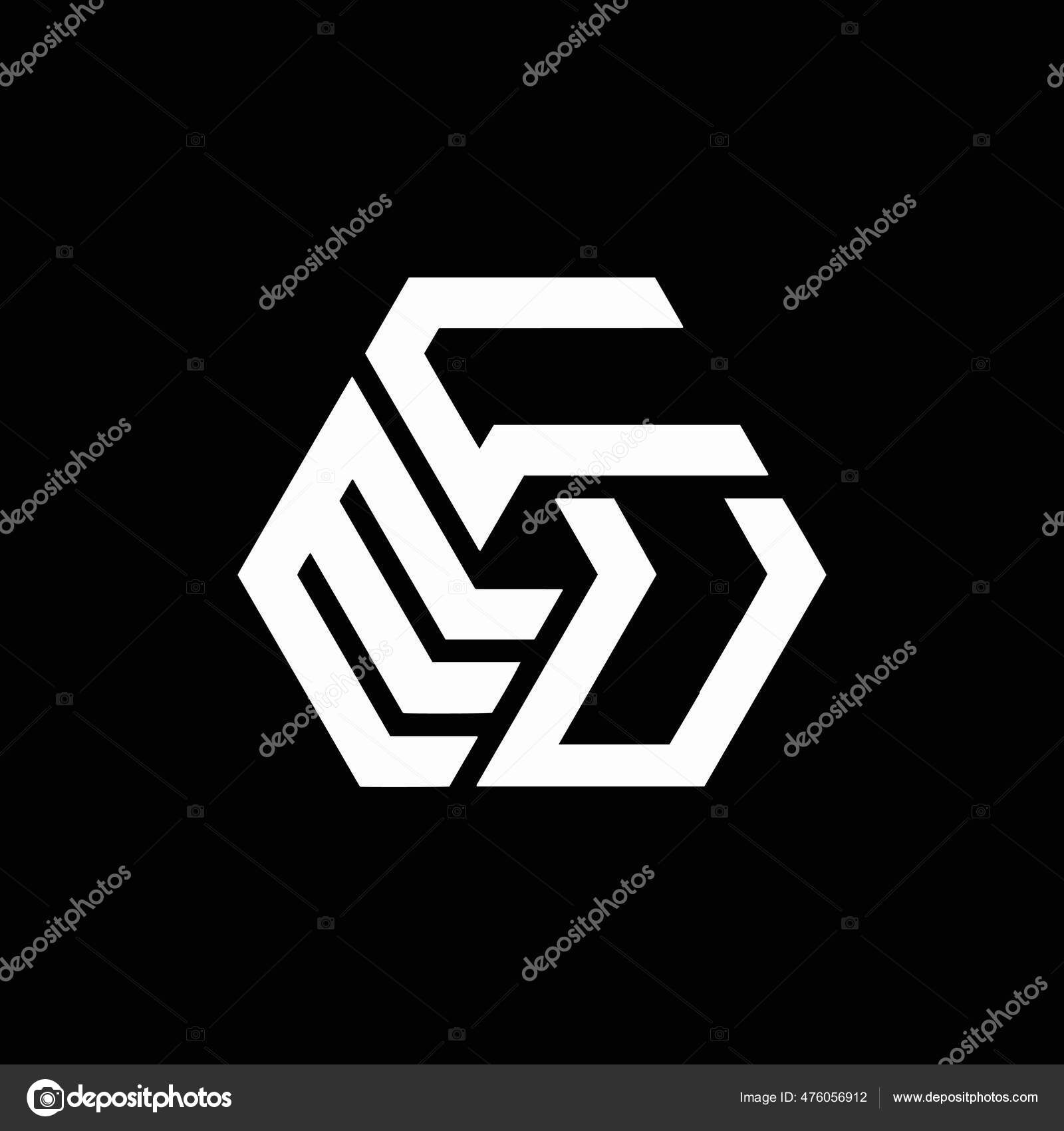 Ecu Letter Logo Design Black Background Ecu Creative Initials Letter ...