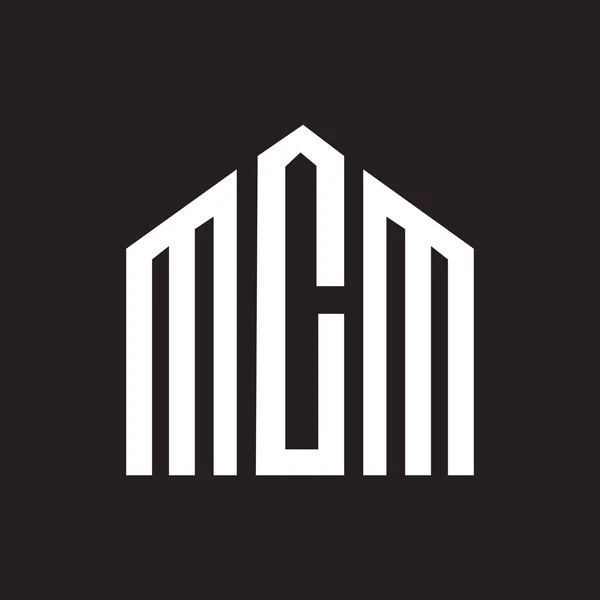 Diseño del logotipo de la letra MCM sobre fondo negro.MCM iniciales ...