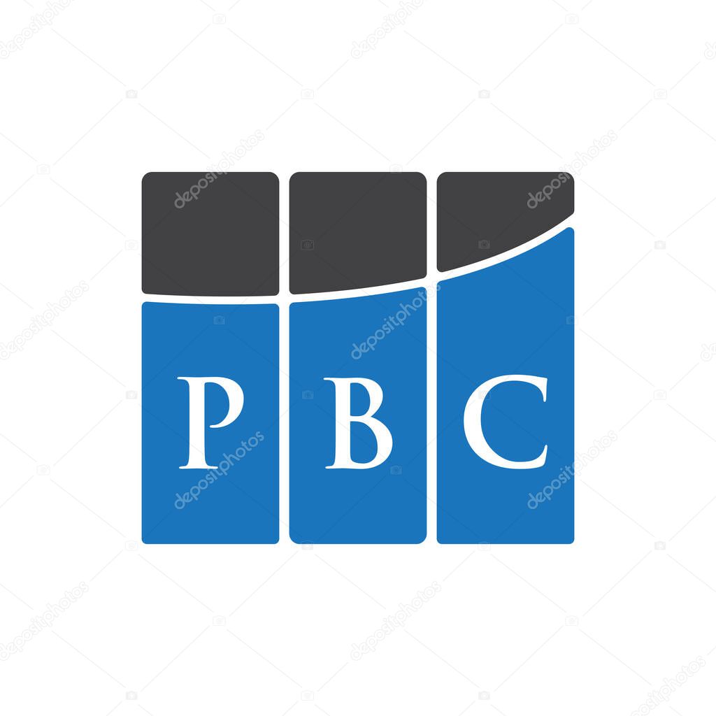 Diseño del logotipo de la letra de PBC sobre fondo negro.PBC iniciales ...