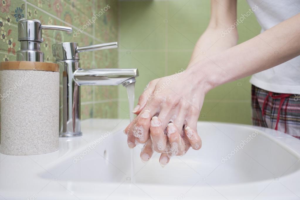 Washing Hands. Cleaning Hands. Hygiene — Stock Photo © Nikodash #108525560 Washing Hands. Cleaning Hands. Hygiene — Stock Photo © Nikodash #108525560