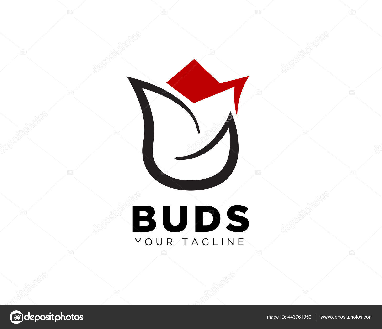 Buds Flower Logo Design Inspiration Stock Vector by ©SyafArt 443761950