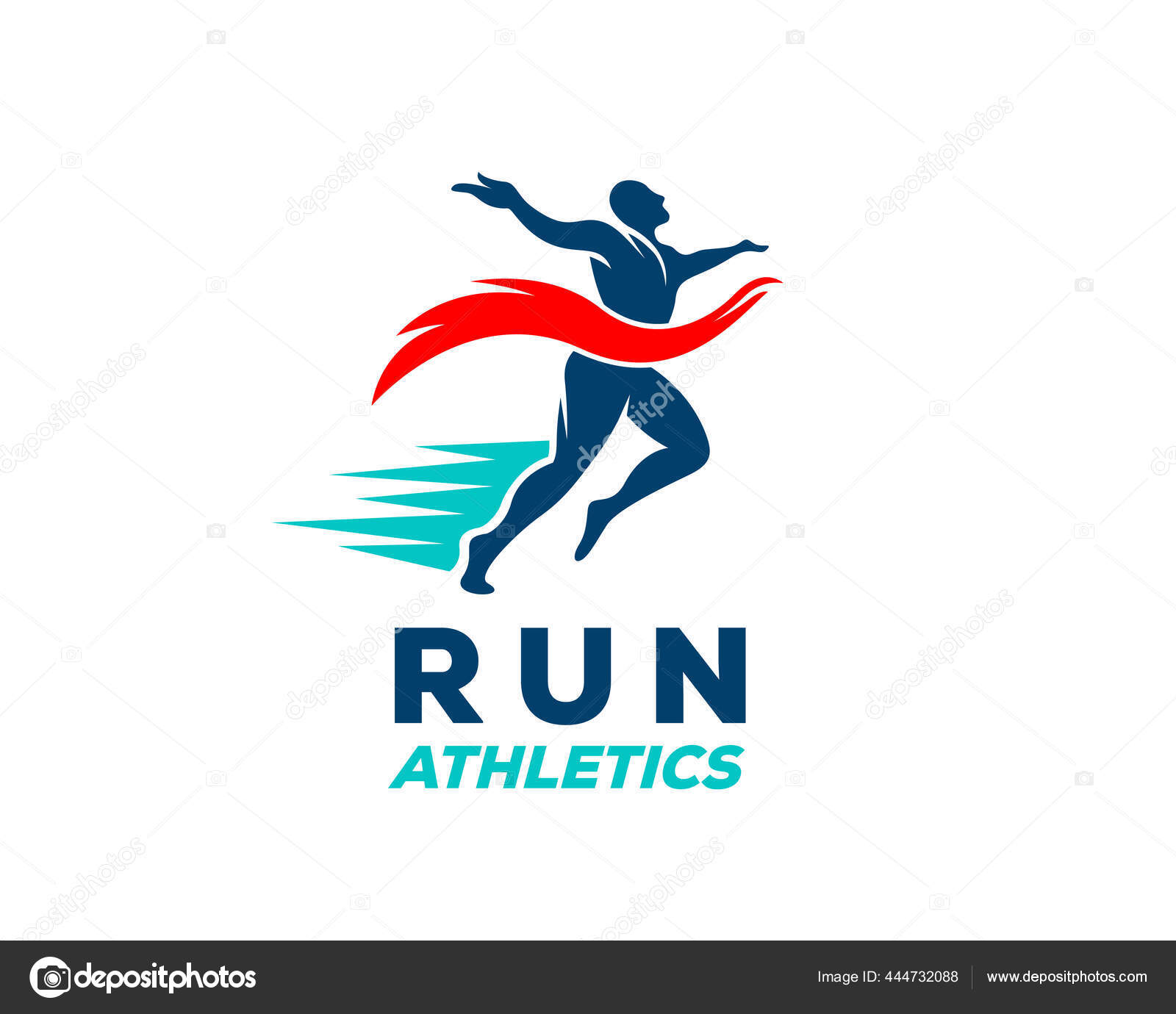 Atletismo Humano Ejecutar Silueta Logotipo Símbolo Diseño Ilustración ...