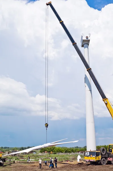 Installation of wind farm Stock Photos, Royalty Free Installation of ...