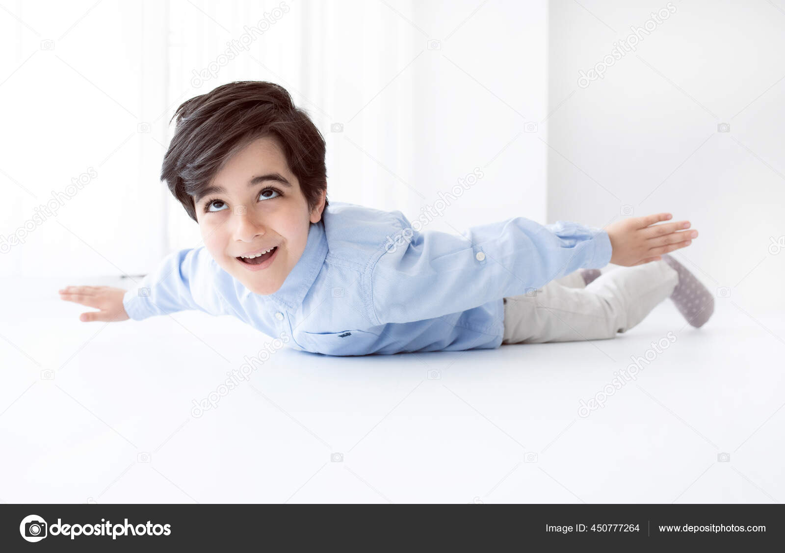Young Boy Flying Isolated White Background Stock Photo by ©ibrhmdgn ...