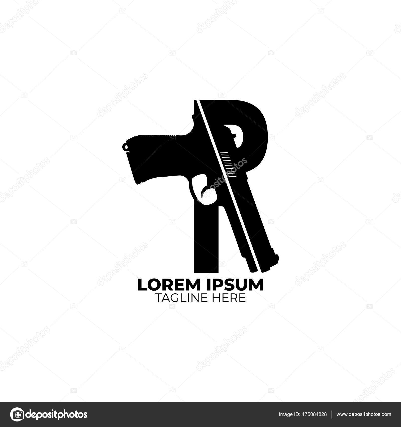 Pistol Gun Concept Logo Letter Stock Vector by ©muhammadsafuan22@gmail ...