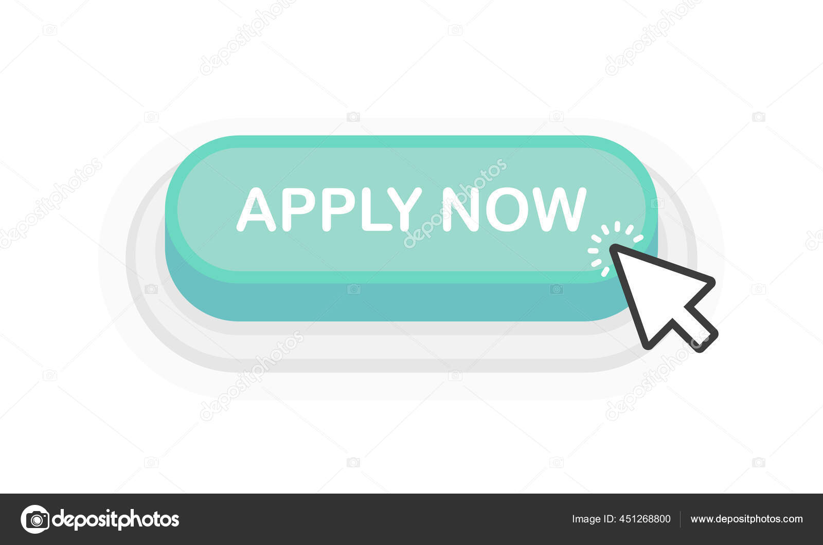 Apply Now Green Button Flat Style Isolated White Background Vector Stock Vector Image by ...