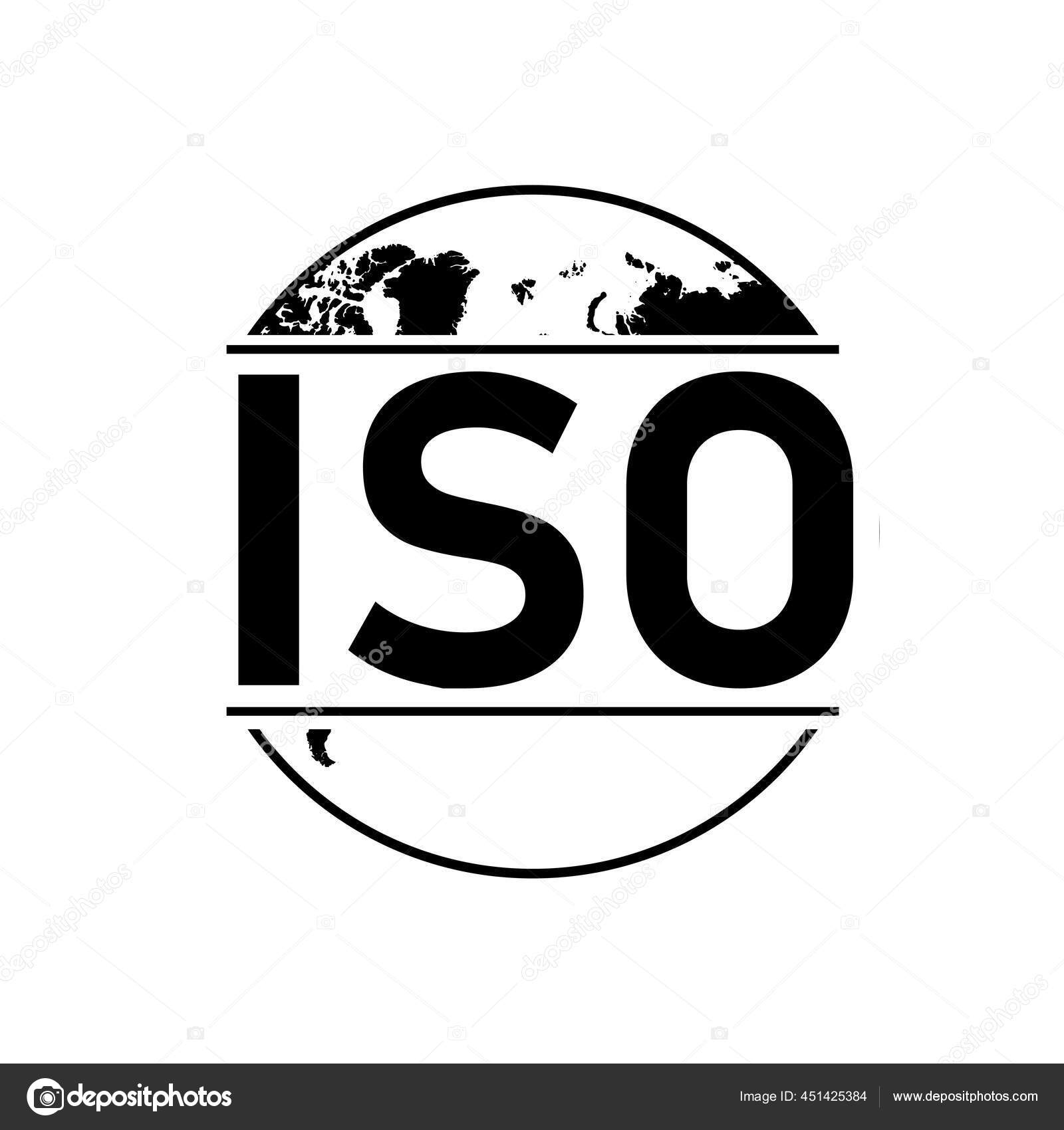 Iso Black Icon White Background Vector Illustration Stock Vector Image ...