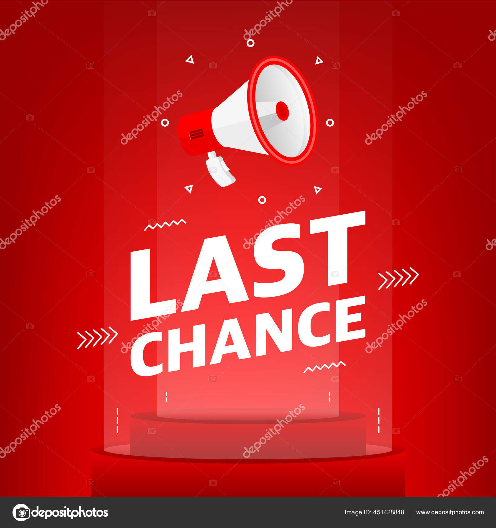 Megaphone Last Chance Text Air Banner Business Marketing Advertising ...