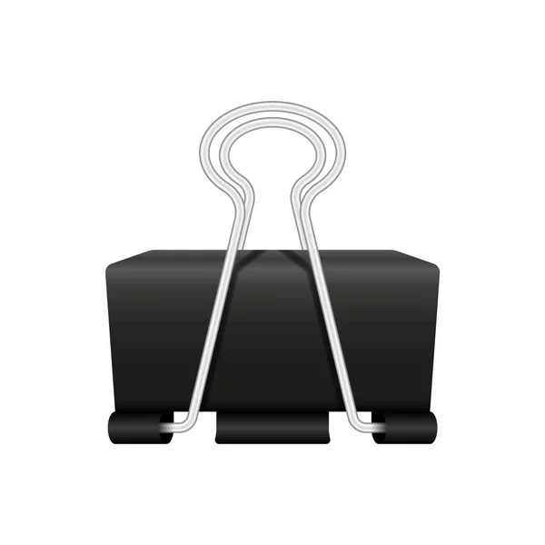 Black Paper Clips Isolated Transparent Background Two Realistic Object ...