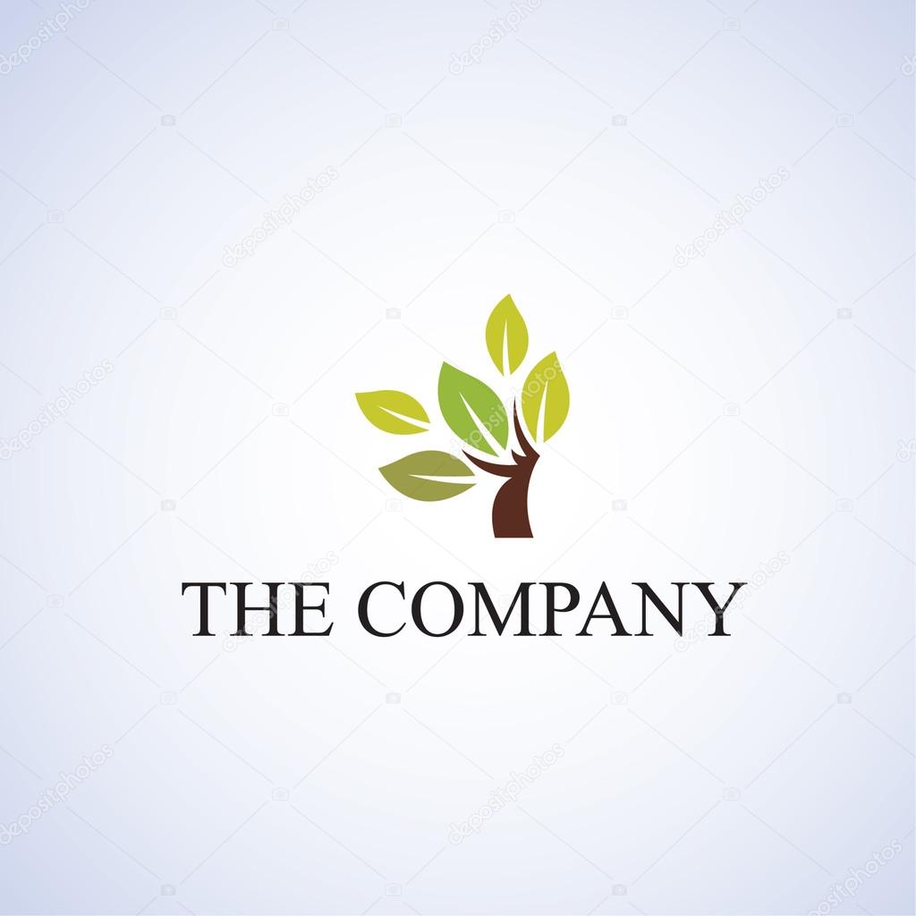 Tree logo on background Stock Vector Image by ©naresx36 #110864898