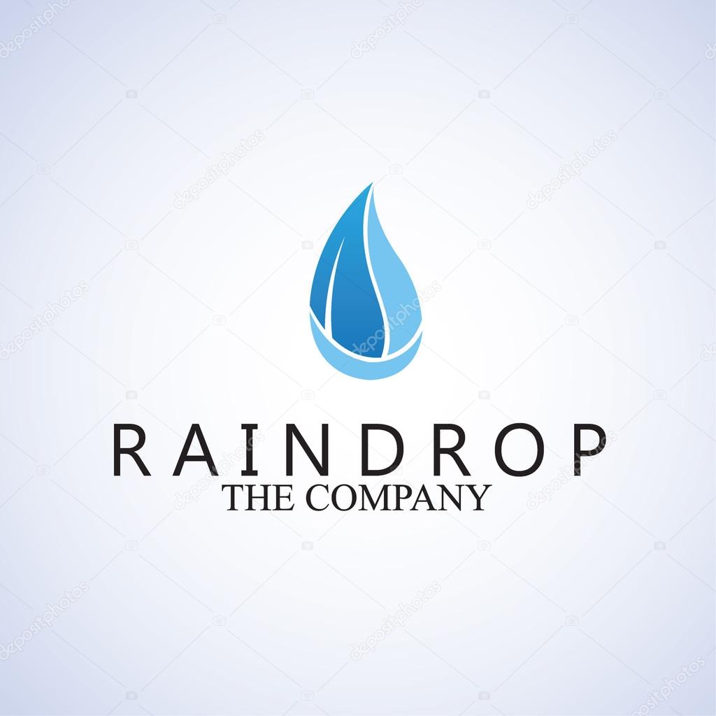 Raindrop logo on background Stock Vector Image by ©naresx36 #116671624