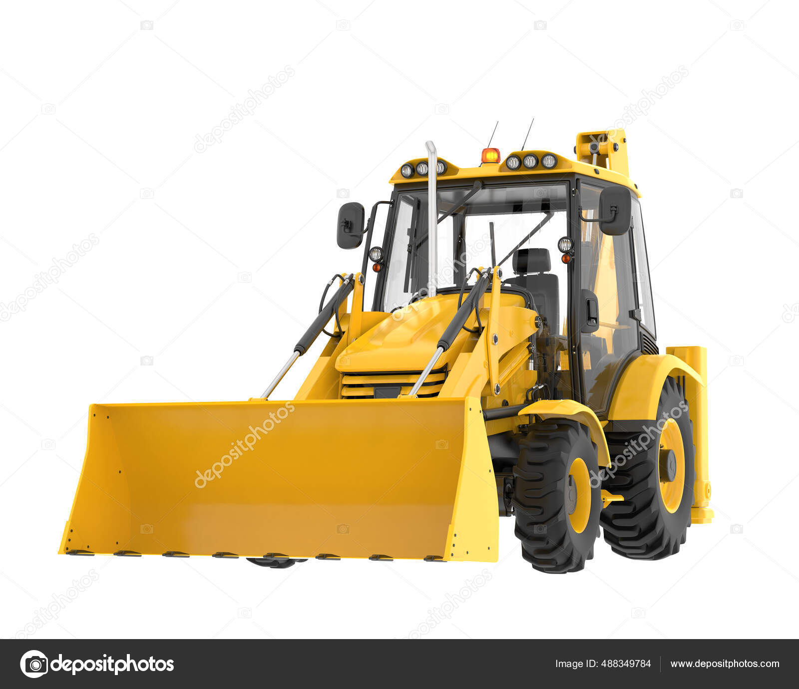 Backhoe Loader Isolated Background Rendering Illustration — Stock Photo ... Backhoe Loader Isolated Background Rendering Illustration — Stock Photo ...