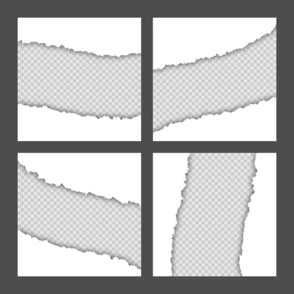 Realistic Crumpled White Paper Texture Background Set Stock Vector ...