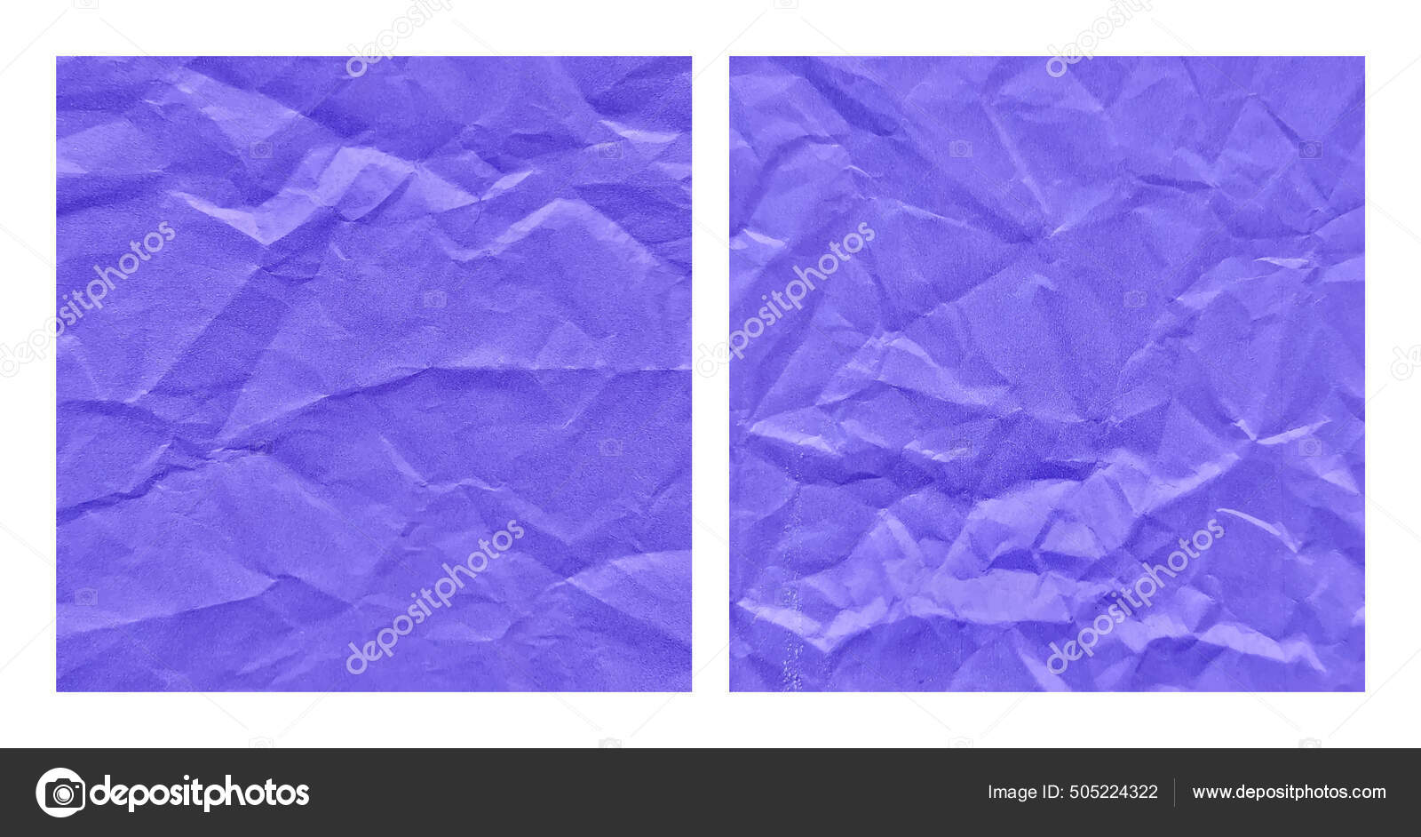 Realistic Crumpled Blue Paper Texture Background Set Stock Vector Image ...