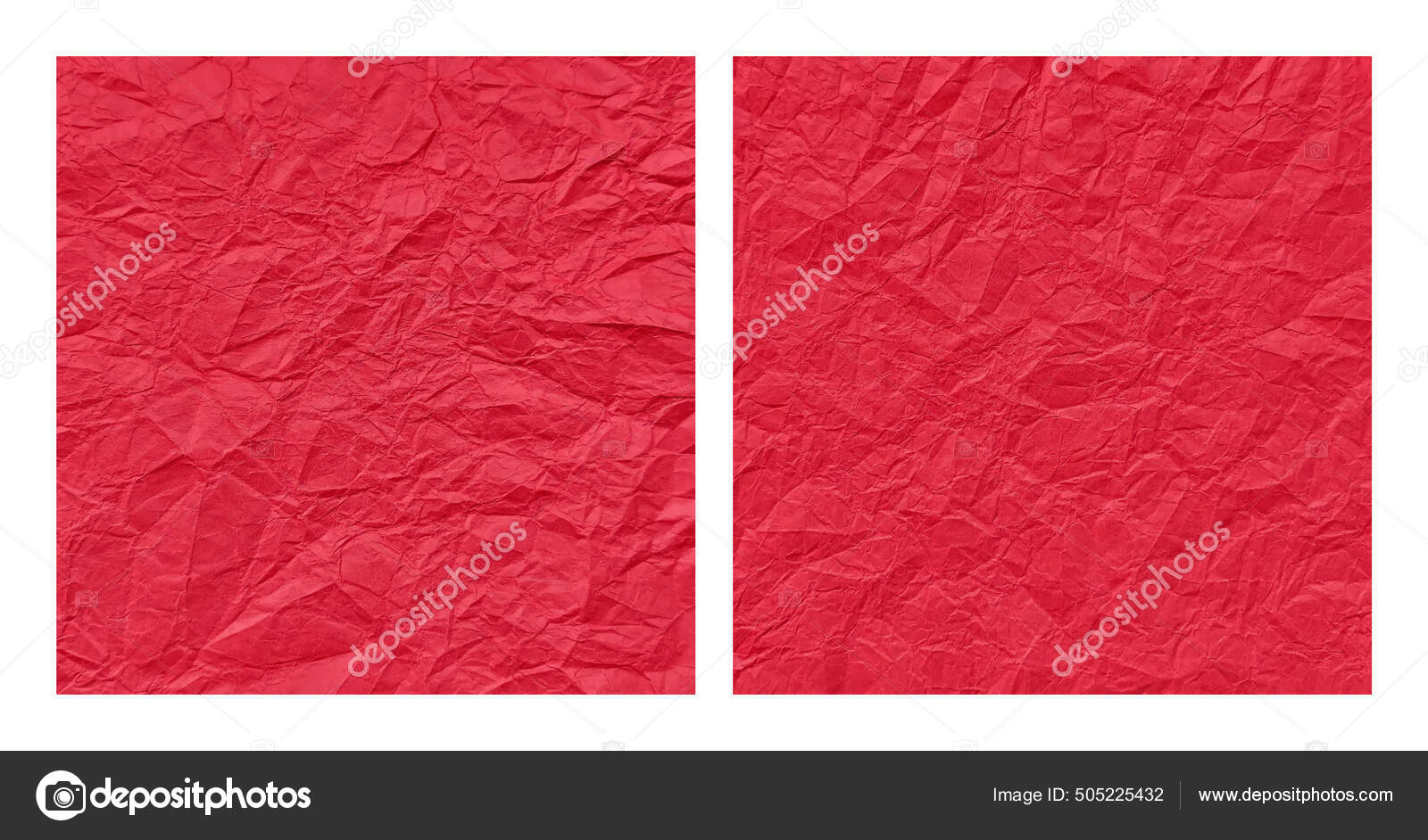 Realistic Crumpled Red Paper Texture Background Set Stock Vector Image ...