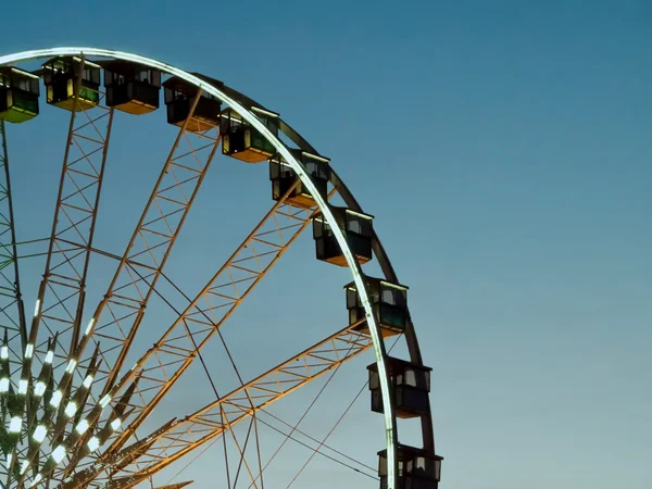 Detail And Structure of Ferris Wheel with Blue Sky - Stock Image ...