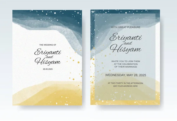 Watercolor Wedding Invitation Card Beautiful Wedding Card Watercolor ...