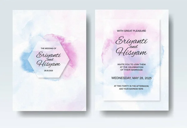 Watercolor Wedding Invitation Card Stock Vector by ©Rezi_Fazriyanto ...
