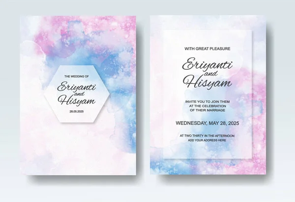 Watercolor Wedding Invitation Card Stock Vector by ©Rezi_Fazriyanto ...