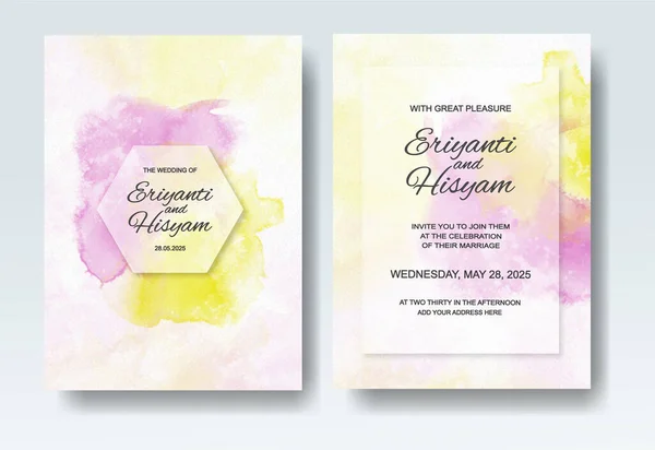 Watercolor Wedding Invitation Card Beautiful Wedding Card Watercolor ...