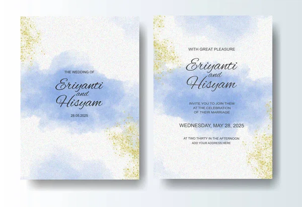 Watercolor Wedding Invitation Card Beautiful Wedding Card Watercolor ...