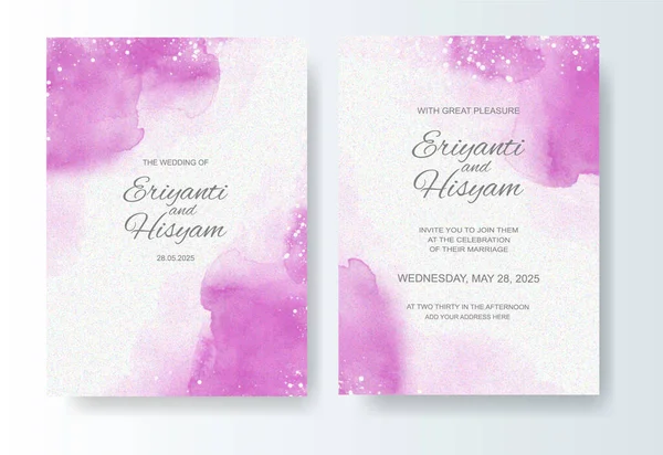 Watercolor Wedding Invitation Card Beautiful Wedding Card Watercolor ...